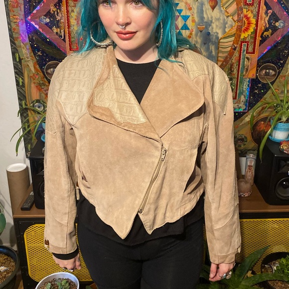 Phoenix | Jackets & Coats | Vintage Genuine Tan Leather Cropped Jacket ...